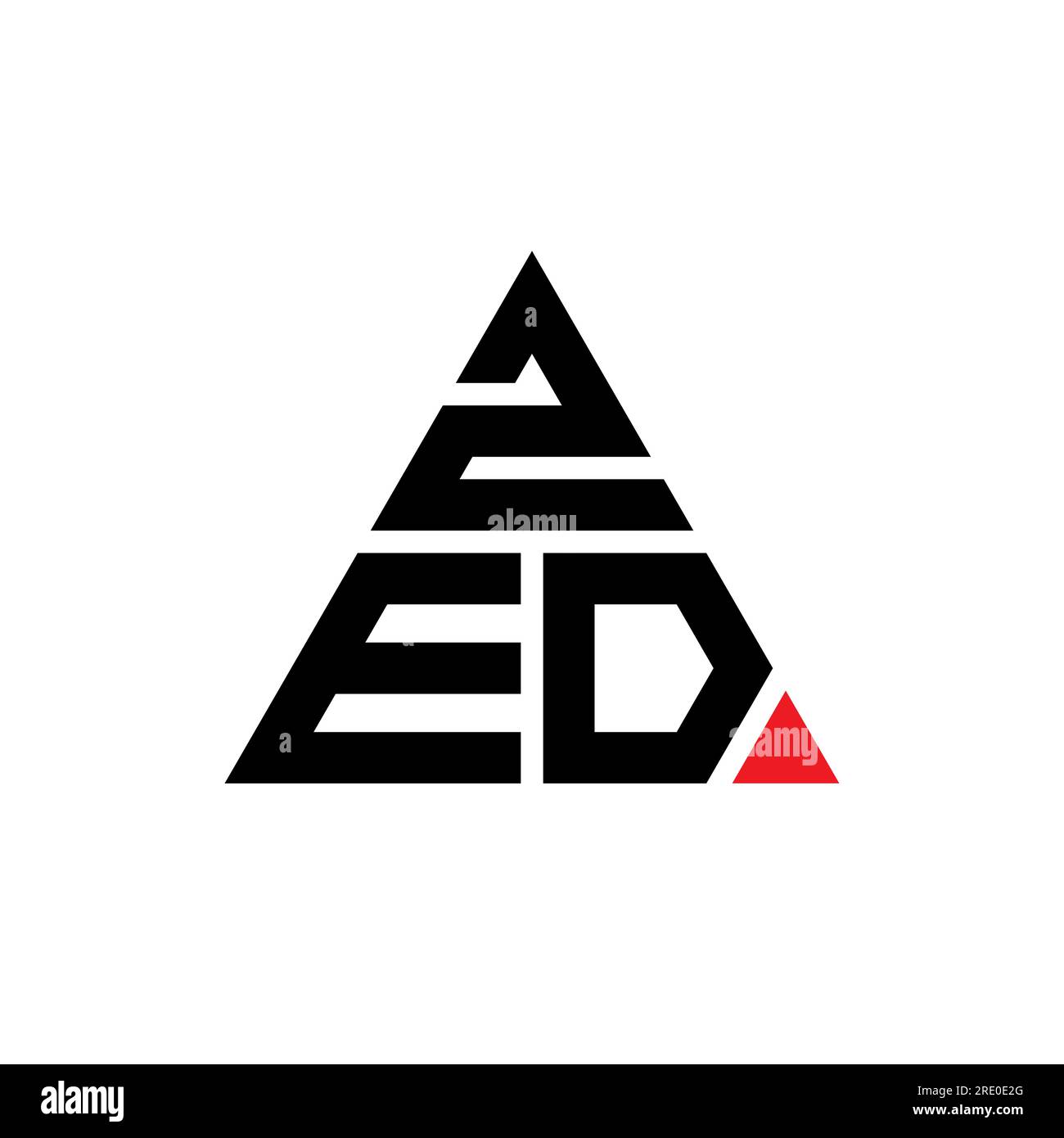 ZED triangle letter logo design with triangle shape. ZED triangle logo ...