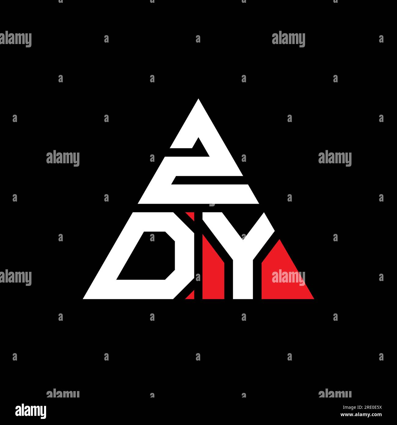 ZDY triangle letter logo design with triangle shape. ZDY triangle logo ...