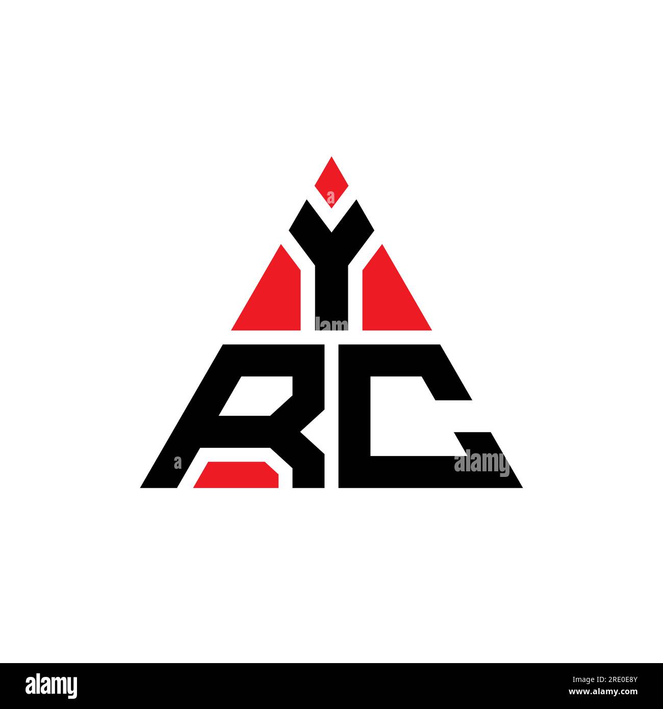 YRC triangle letter logo design with triangle shape. YRC triangle logo ...