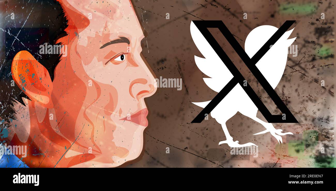 July 24, 2023, Twitter owner Elon Musk changed the Twitter logo from a ...