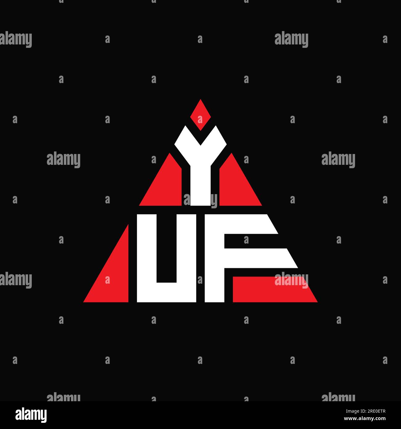YUF triangle letter logo design with triangle shape. YUF triangle logo ...
