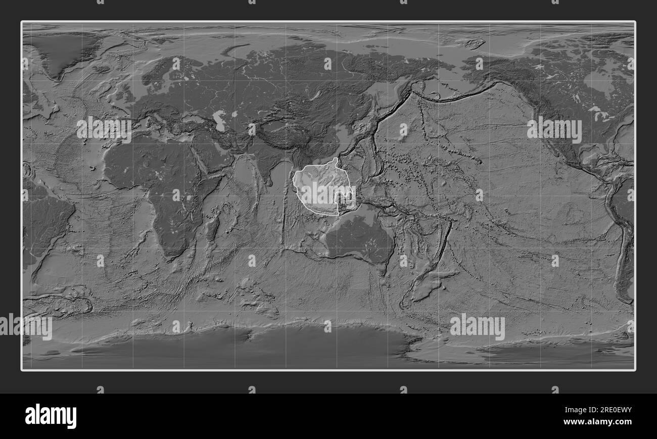 Sunda tectonic plate on the bilevel elevation map in the Patterson ...