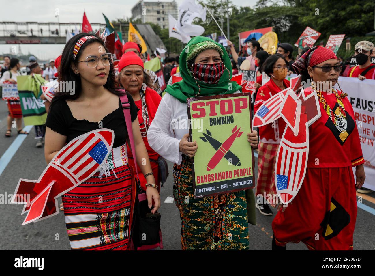 Quezon City, Metro Manila, Philippines. 24th July, 2023. Protesters ...