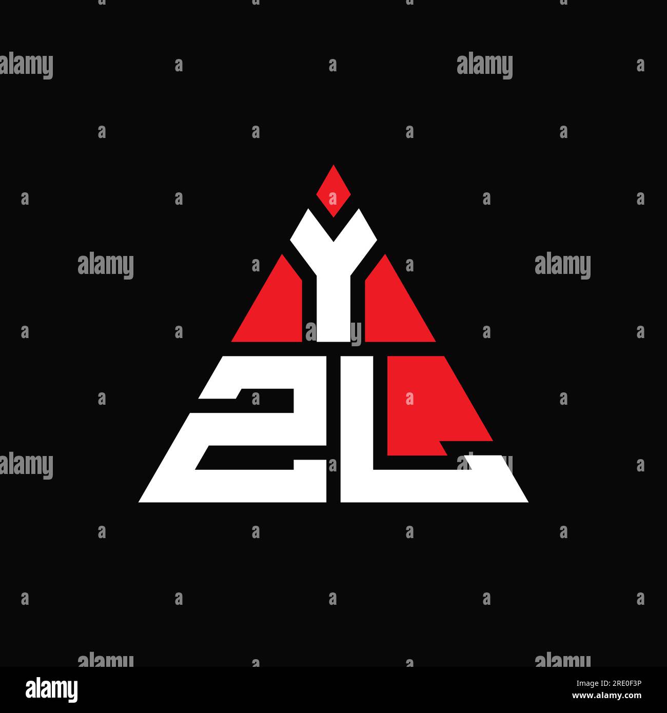 YZL triangle letter logo design with triangle shape. YZL triangle logo design monogram. YZL ...