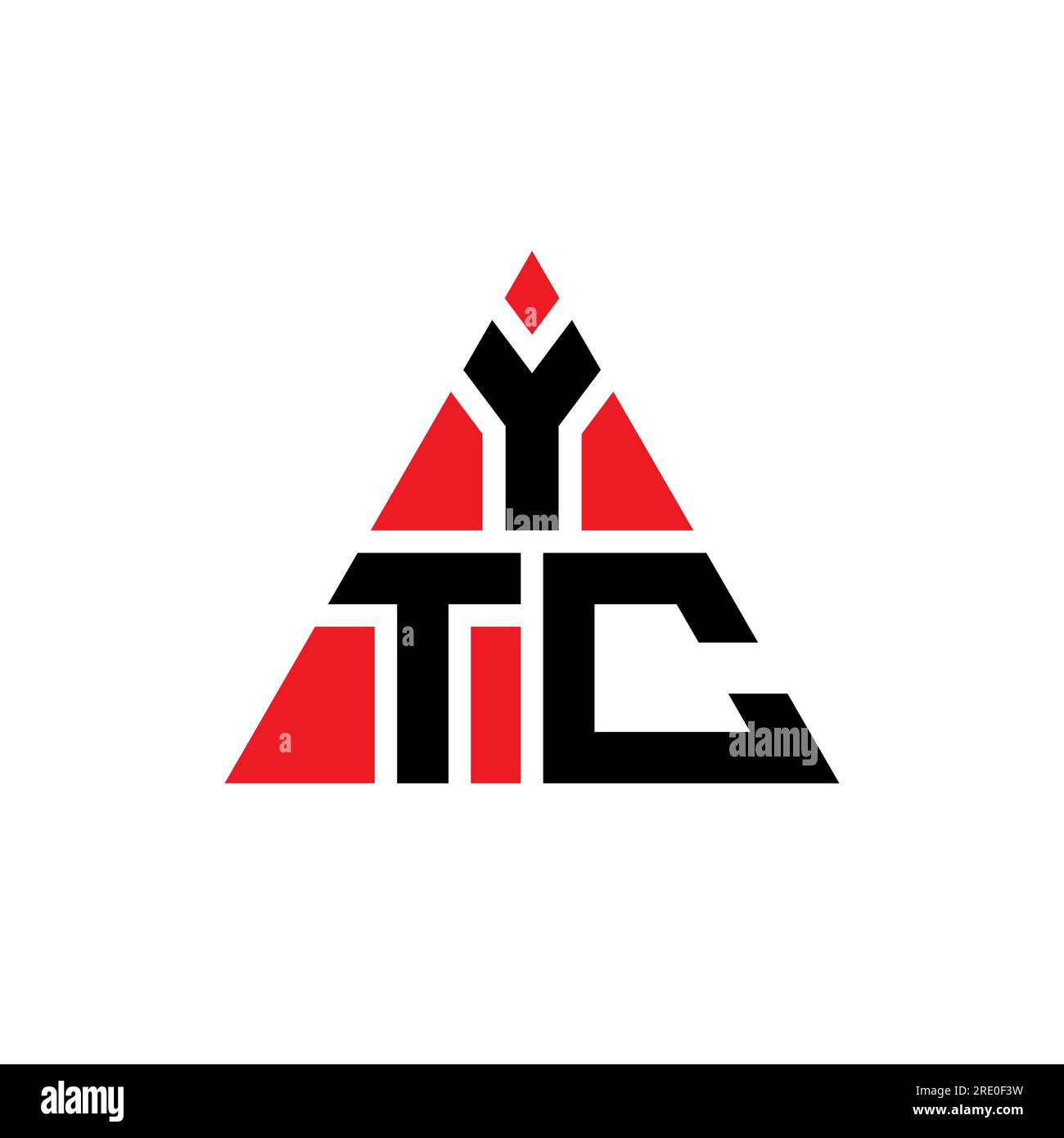 YTC triangle letter logo design with triangle shape. YTC triangle logo ...