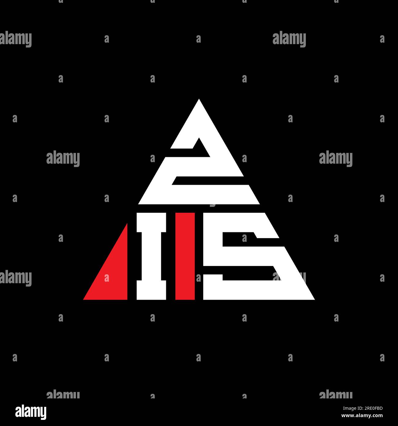 ZIS triangle letter logo design with triangle shape. ZIS triangle logo ...