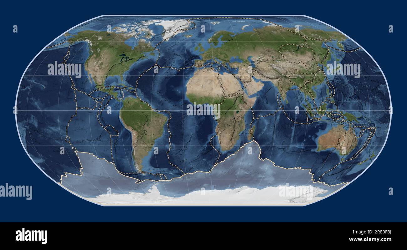 Antarctica tectonic plate on the Blue Marble satellite map in the ...