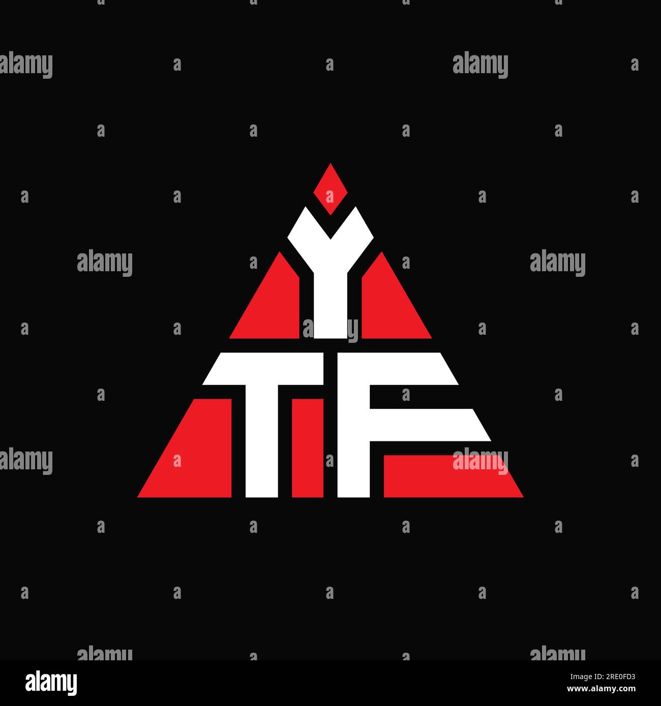 YTF triangle letter logo design with triangle shape. YTF triangle logo ...