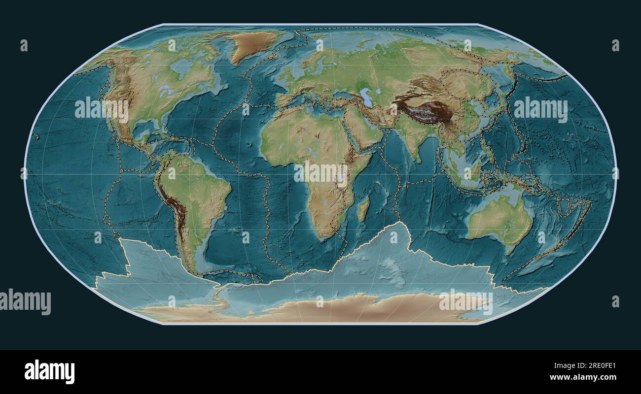 Antarctica tectonic plate on the Wiki style elevation map in the ...