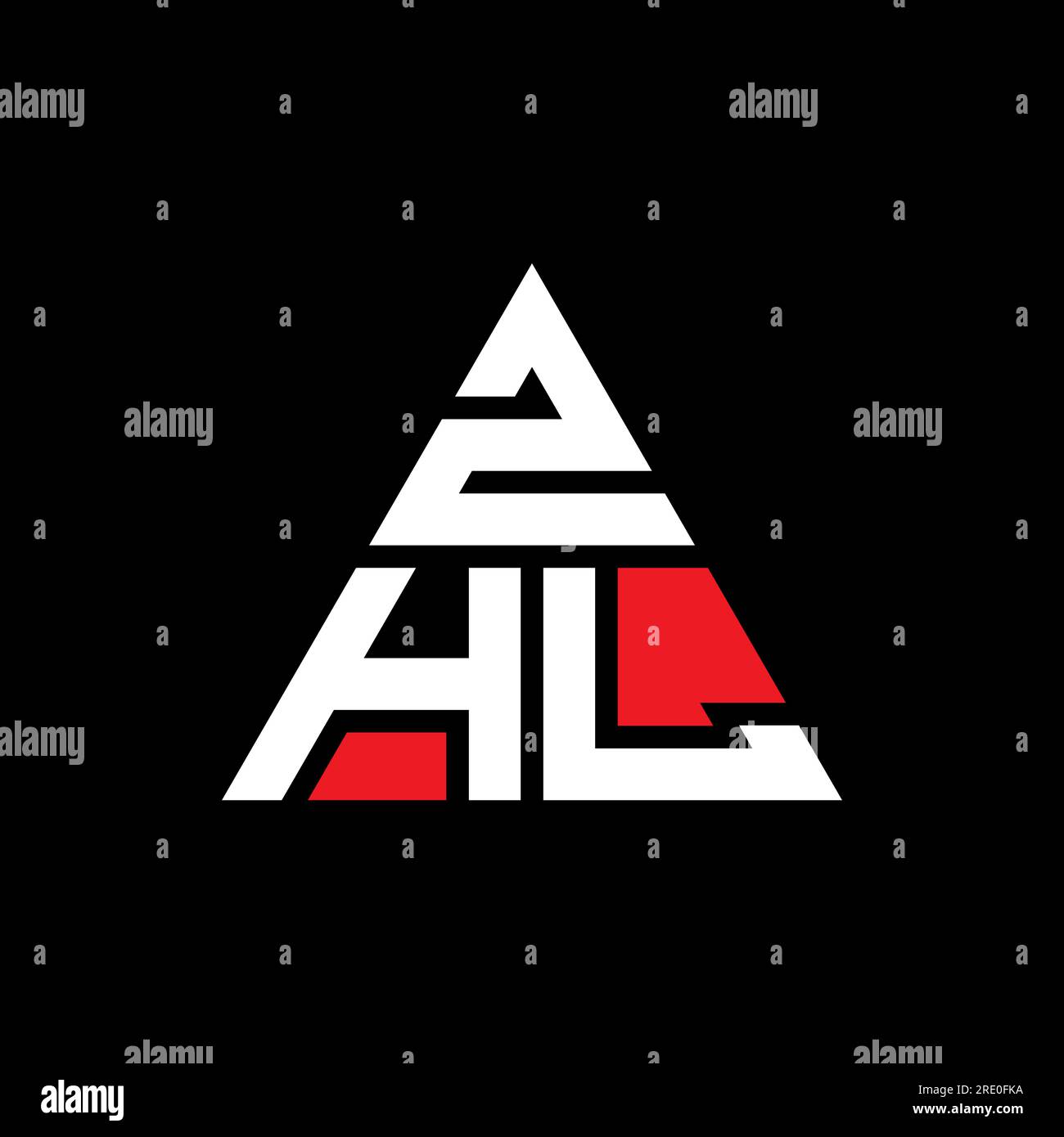 ZHL triangle letter logo design with triangle shape. ZHL triangle logo design monogram. ZHL ...