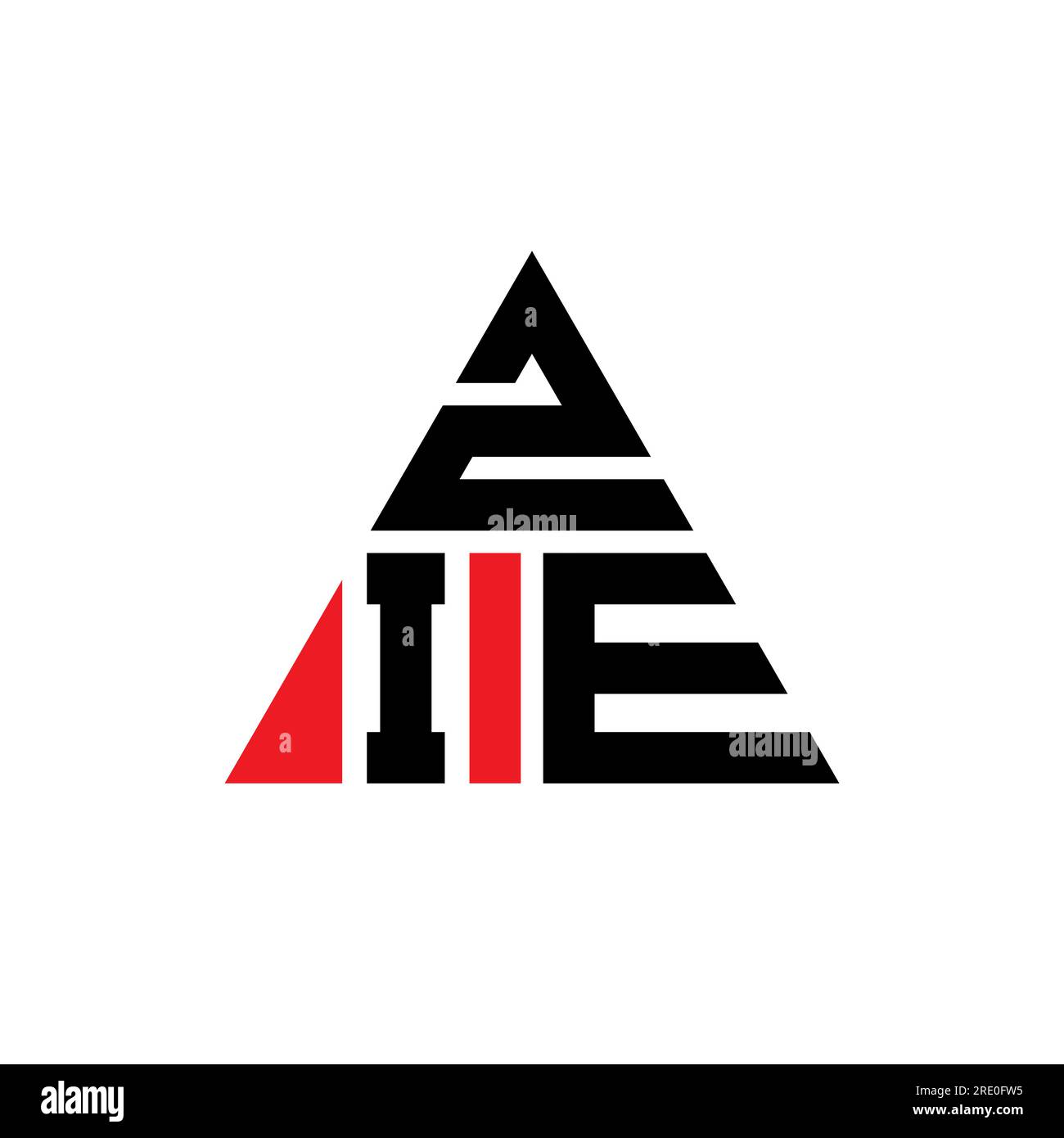 ZIE triangle letter logo design with triangle shape. ZIE triangle logo ...