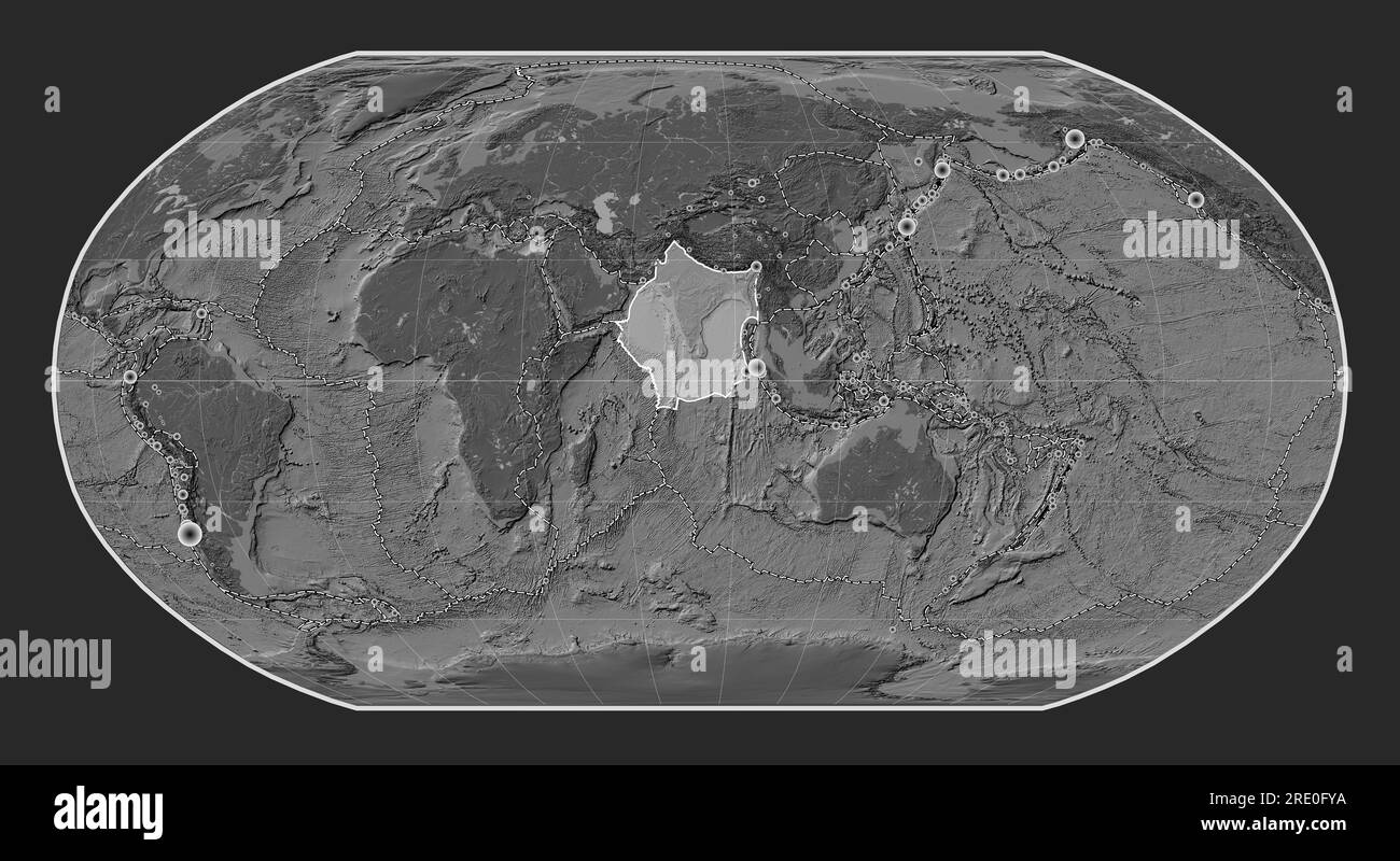 Indian ocean earthquake map Black and White Stock Photos & Images - Alamy