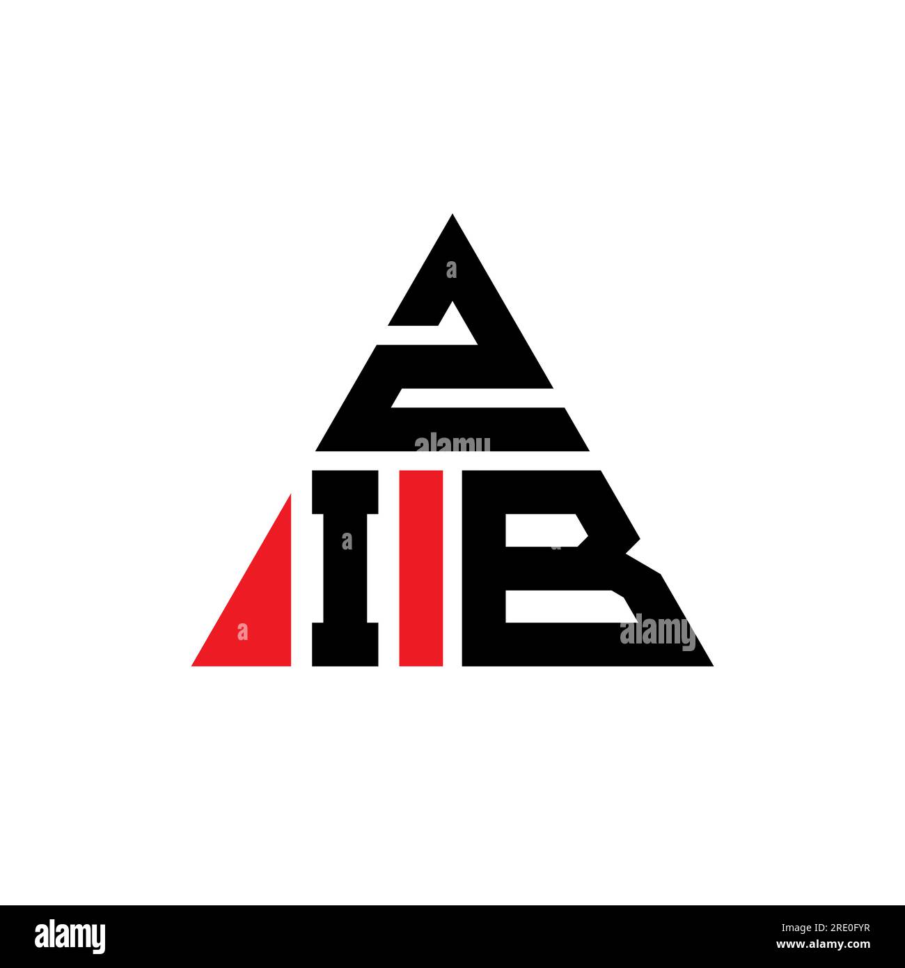 ZIB triangle letter logo design with triangle shape. ZIB triangle logo ...