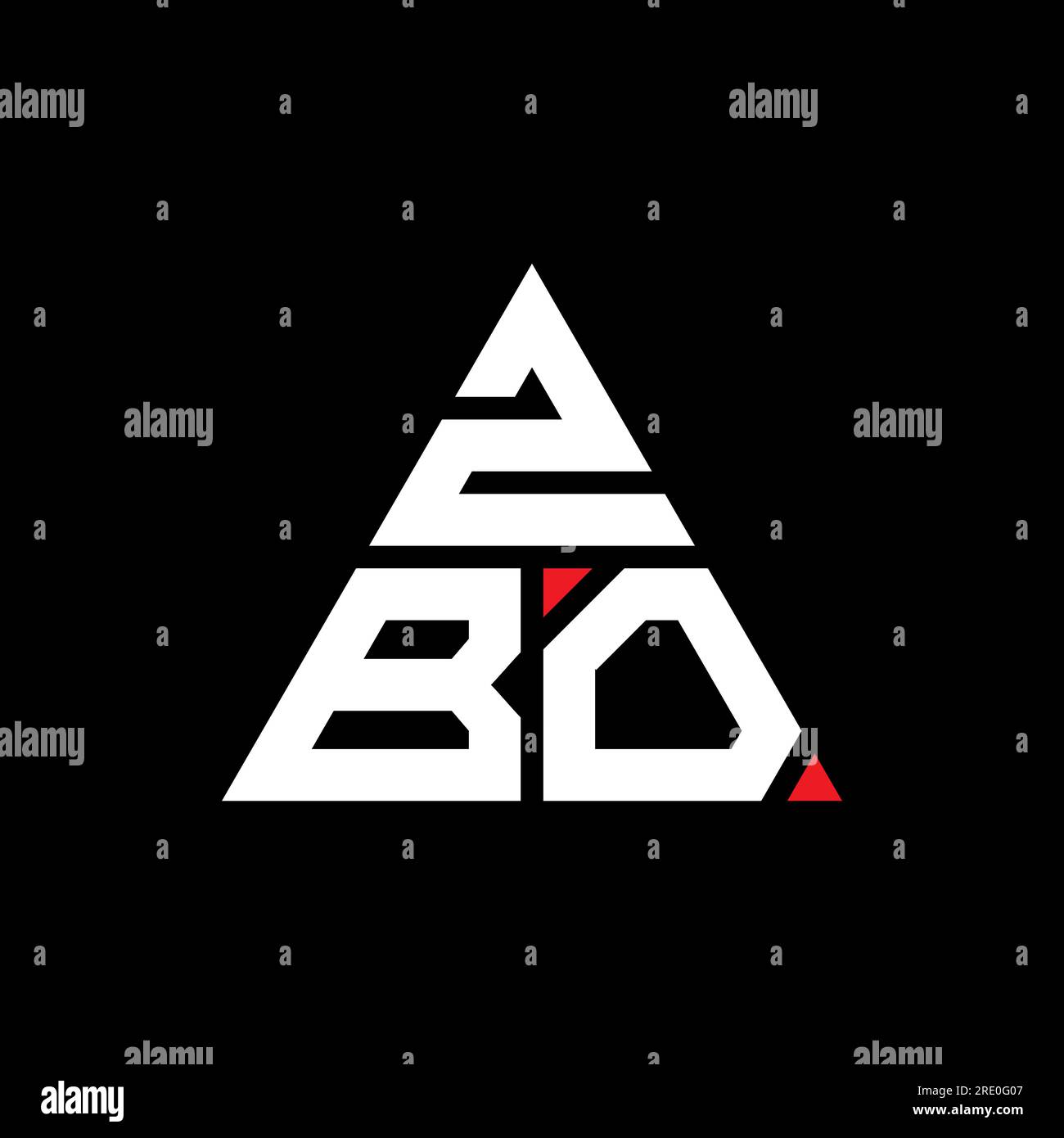 ZBO triangle letter logo design with triangle shape. ZBO triangle logo ...