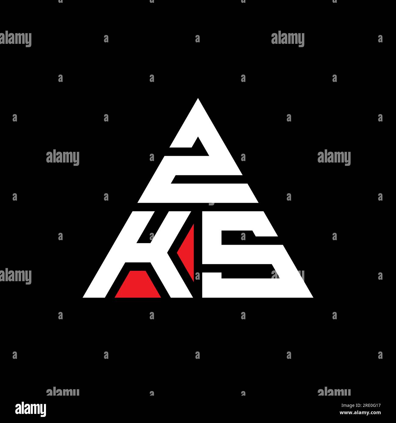 ZKS triangle letter logo design with triangle shape. ZKS triangle logo ...