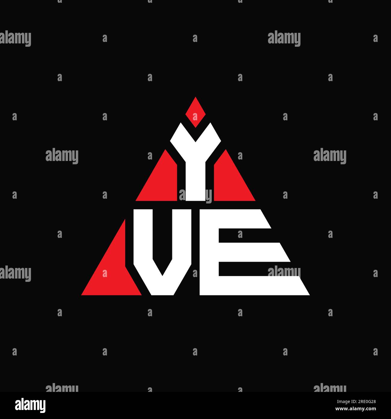 YVE triangle letter logo design with triangle shape. YVE triangle logo ...