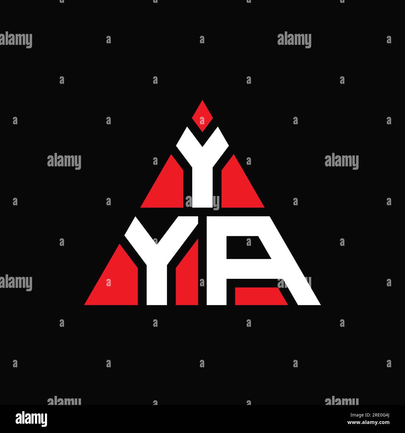 YYA triangle letter logo design with triangle shape. YYA triangle logo ...