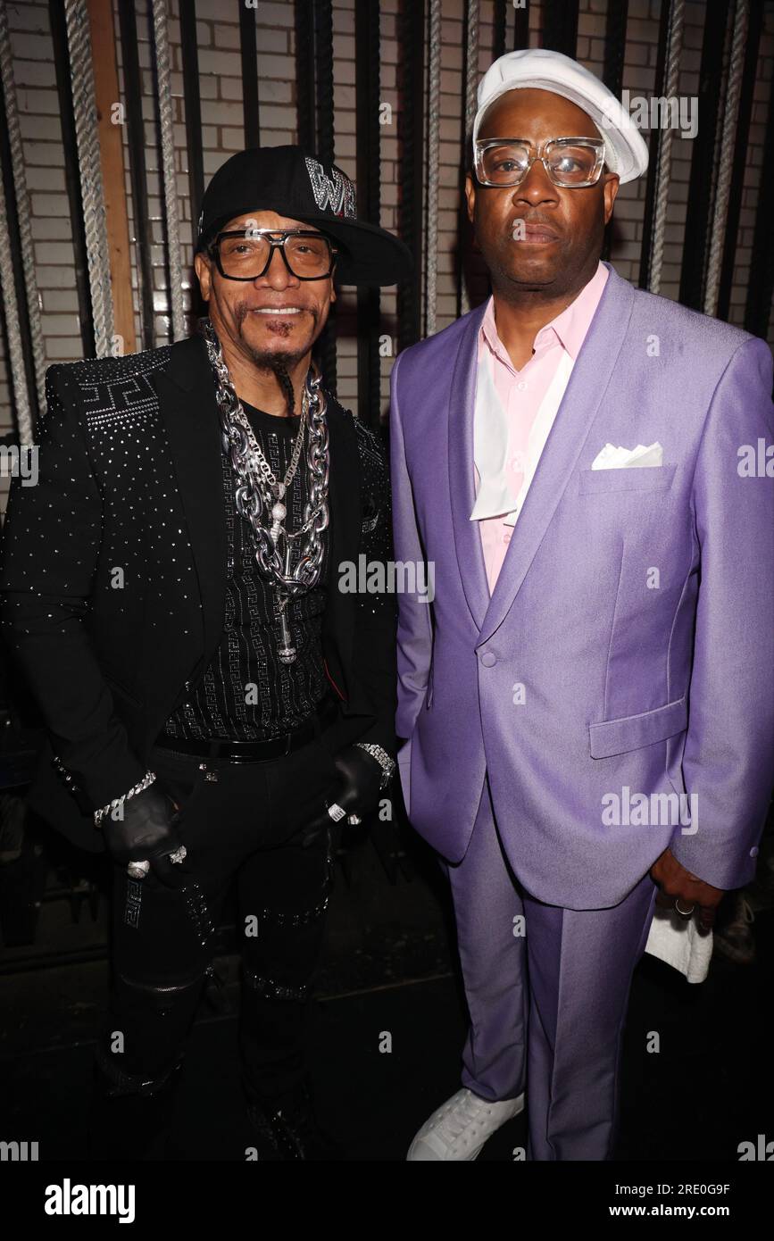 New York, NY, USA. 21st July, 2023. Melle Mel and Dana Dane backstage ...