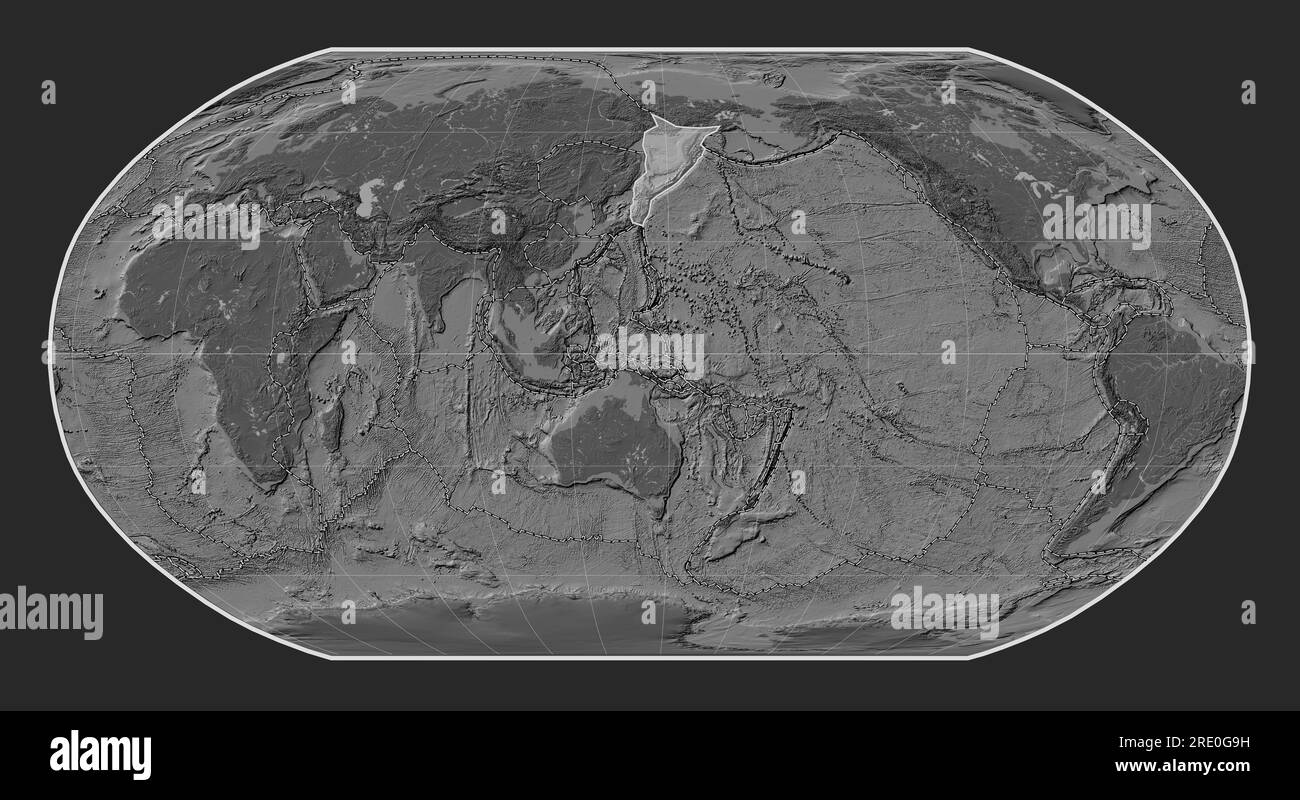 Robinson projection map Black and White Stock Photos & Images - Alamy