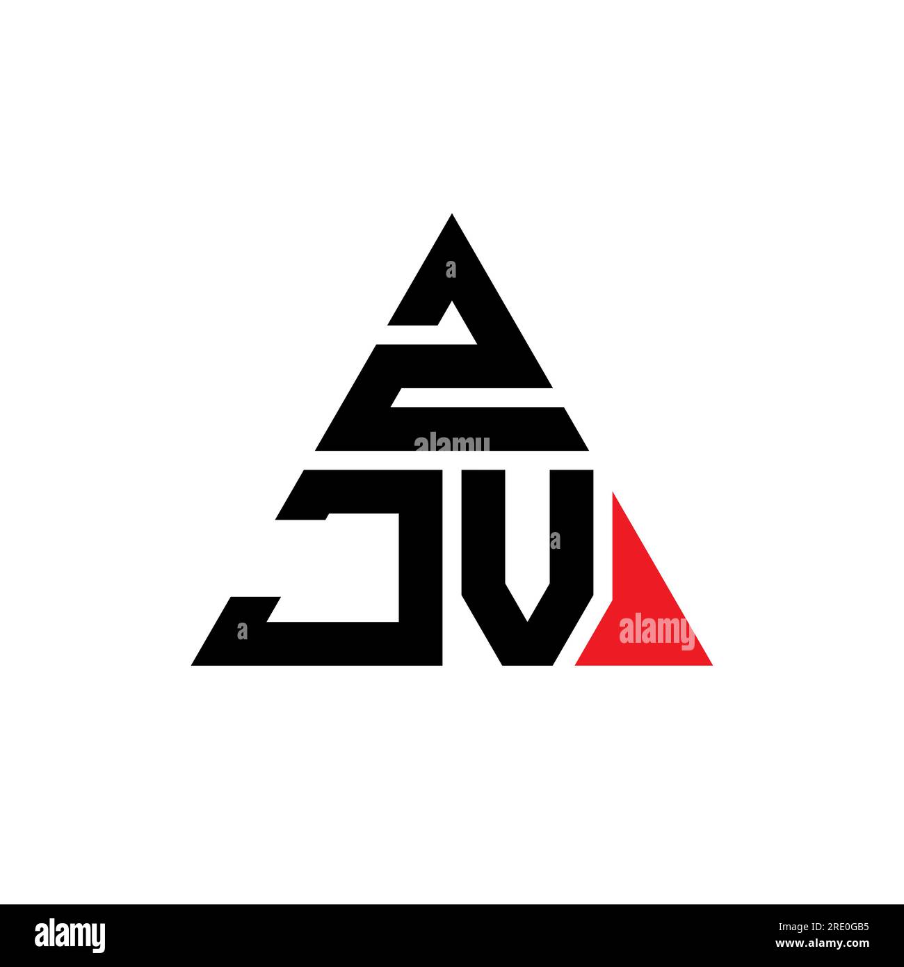 ZJV triangle letter logo design with triangle shape. ZJV triangle logo ...