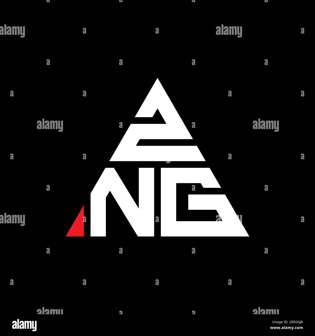 ZNG triangle letter logo design with triangle shape. ZNG triangle logo ...