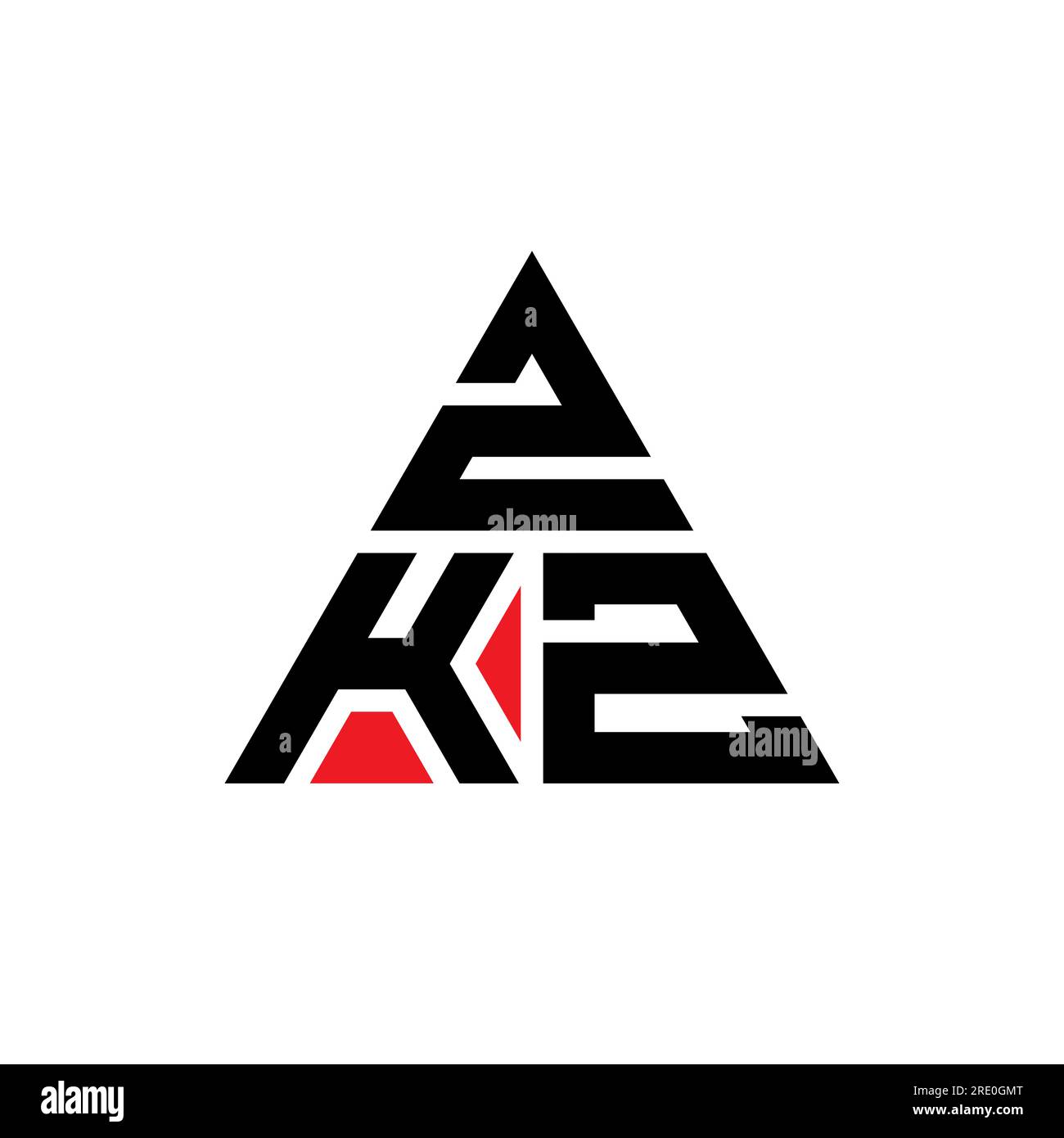 ZKZ triangle letter logo design with triangle shape. ZKZ triangle logo design monogram. ZKZ ...