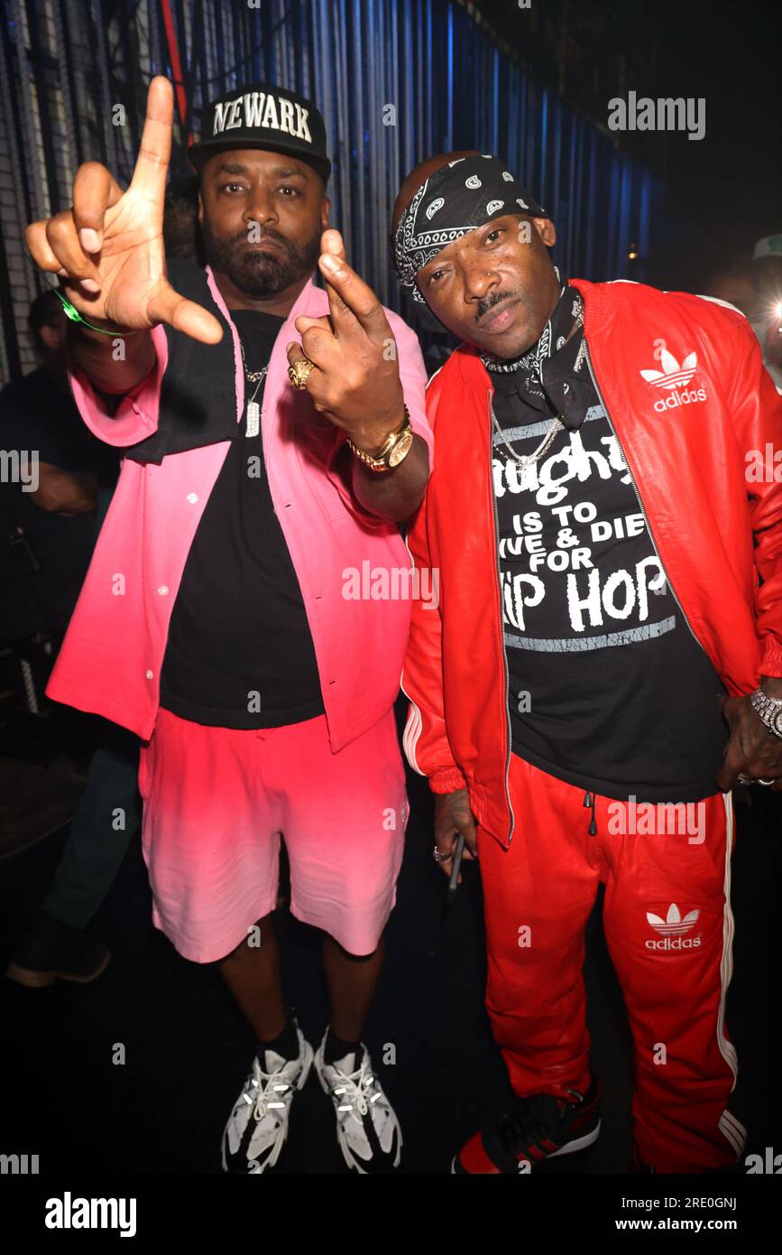 New York, NY, USA. 21st July, 2023. DoItAll and Treah backstage at DJ ...