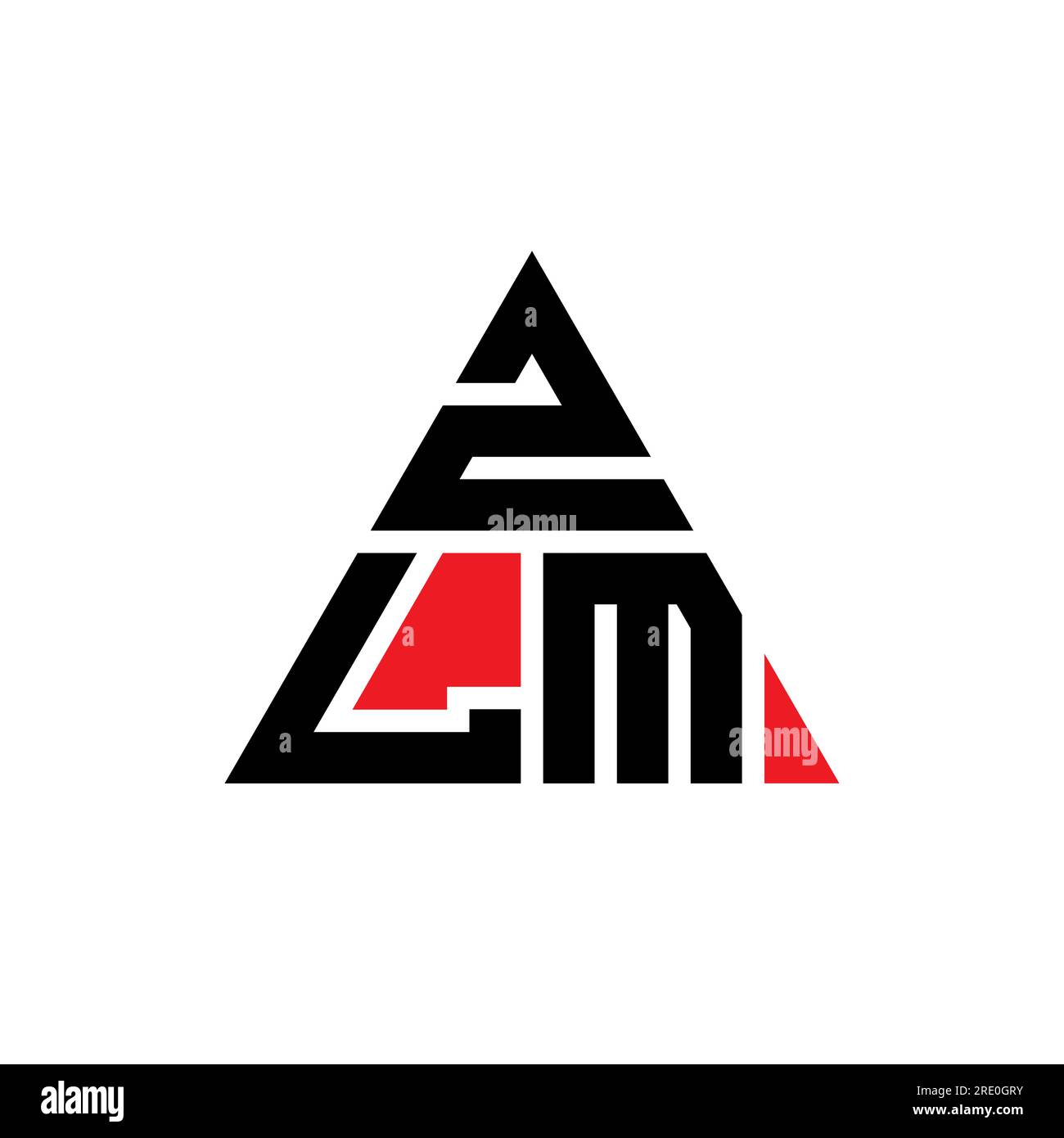 ZLM triangle letter logo design with triangle shape. ZLM triangle logo ...