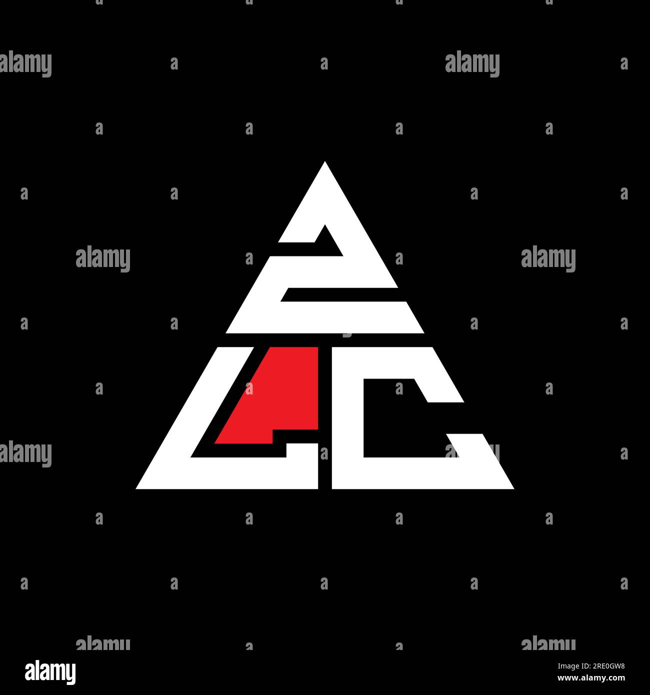 ZLC triangle letter logo design with triangle shape. ZLC triangle logo design monogram. ZLC ...