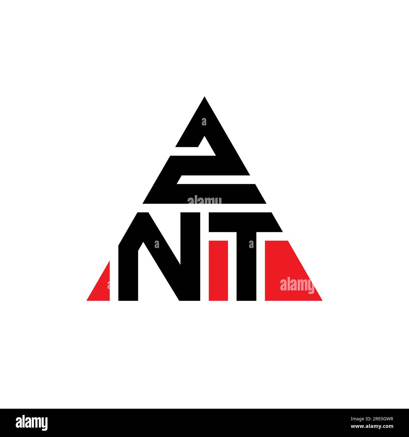 ZNT triangle letter logo design with triangle shape. ZNT triangle logo ...