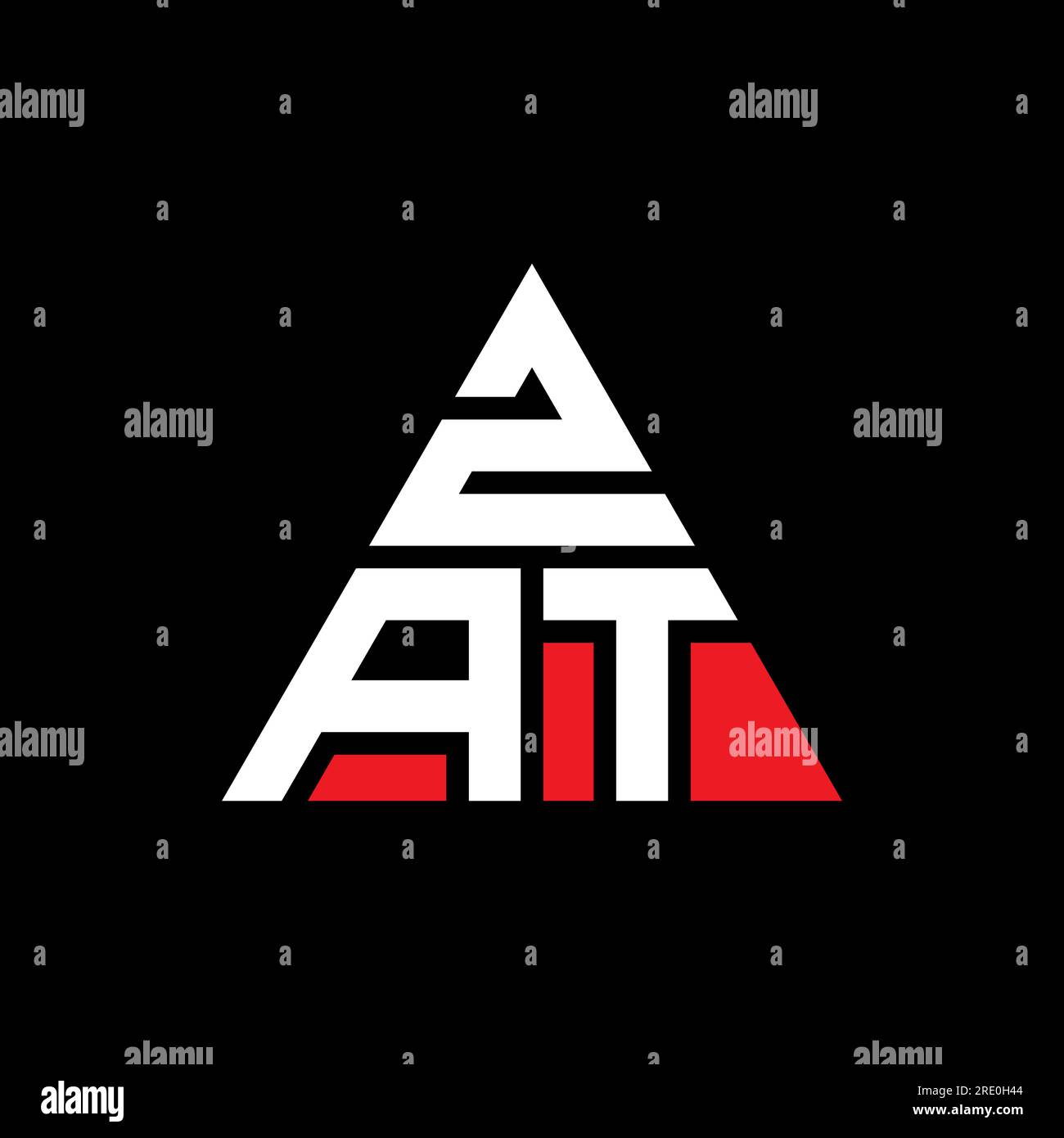 ZAT triangle letter logo design with triangle shape. ZAT triangle logo ...