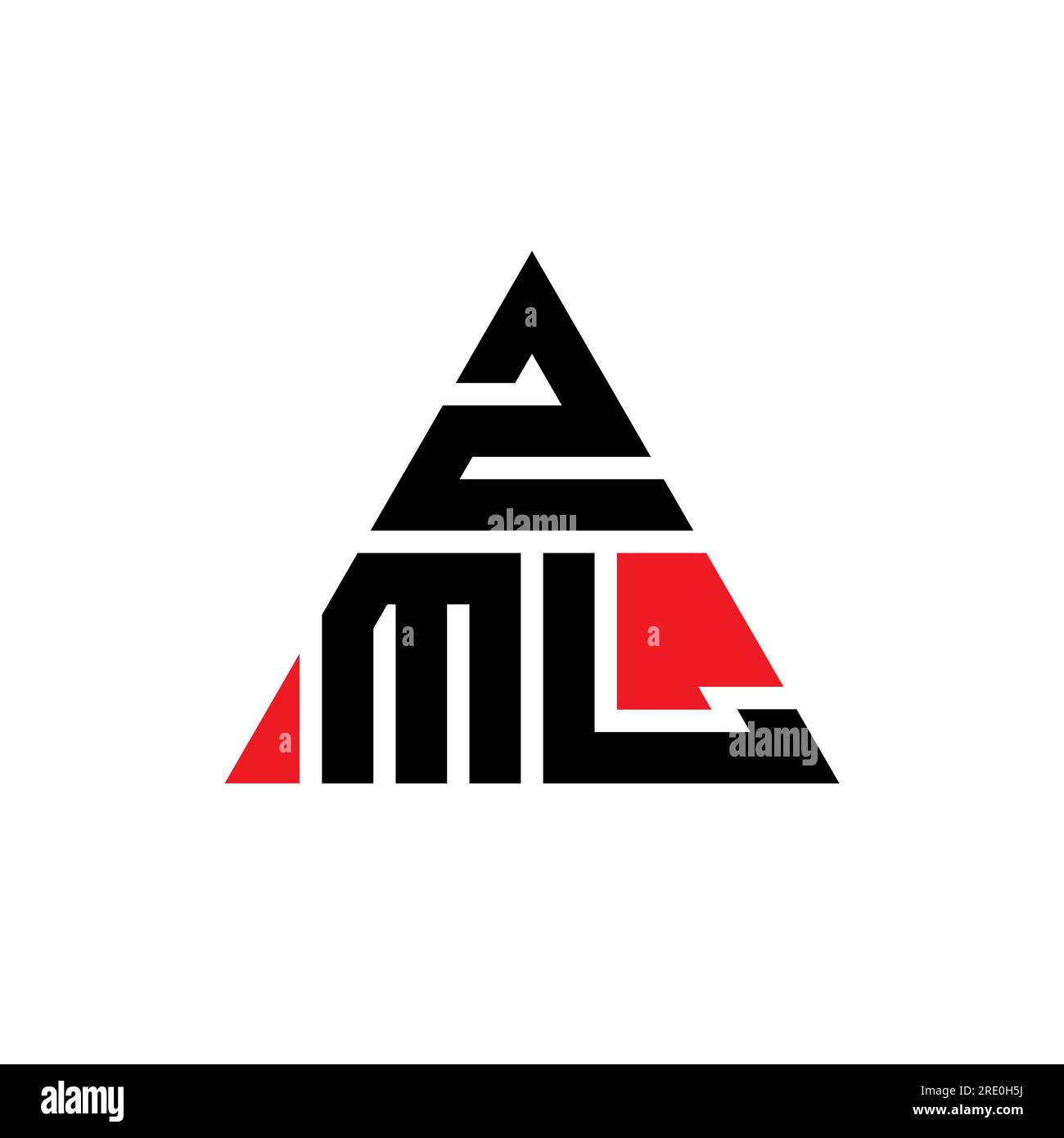 ZML triangle letter logo design with triangle shape. ZML triangle logo ...