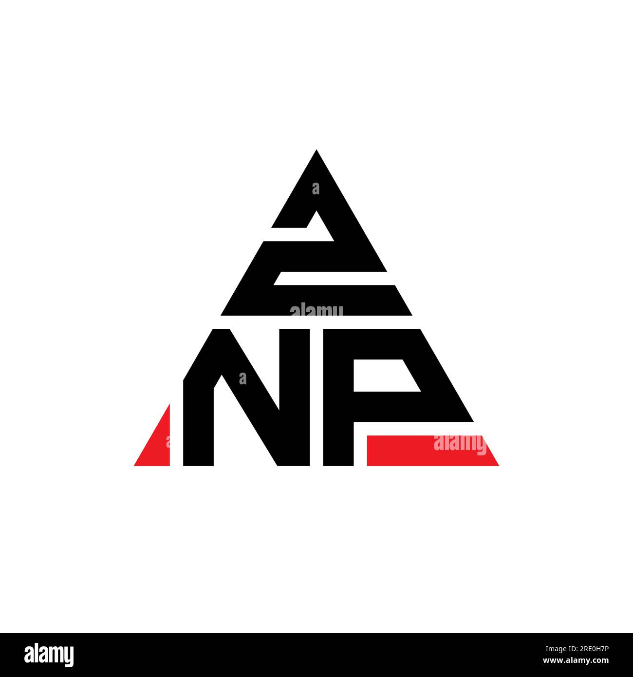 ZNP triangle letter logo design with triangle shape. ZNP triangle logo ...