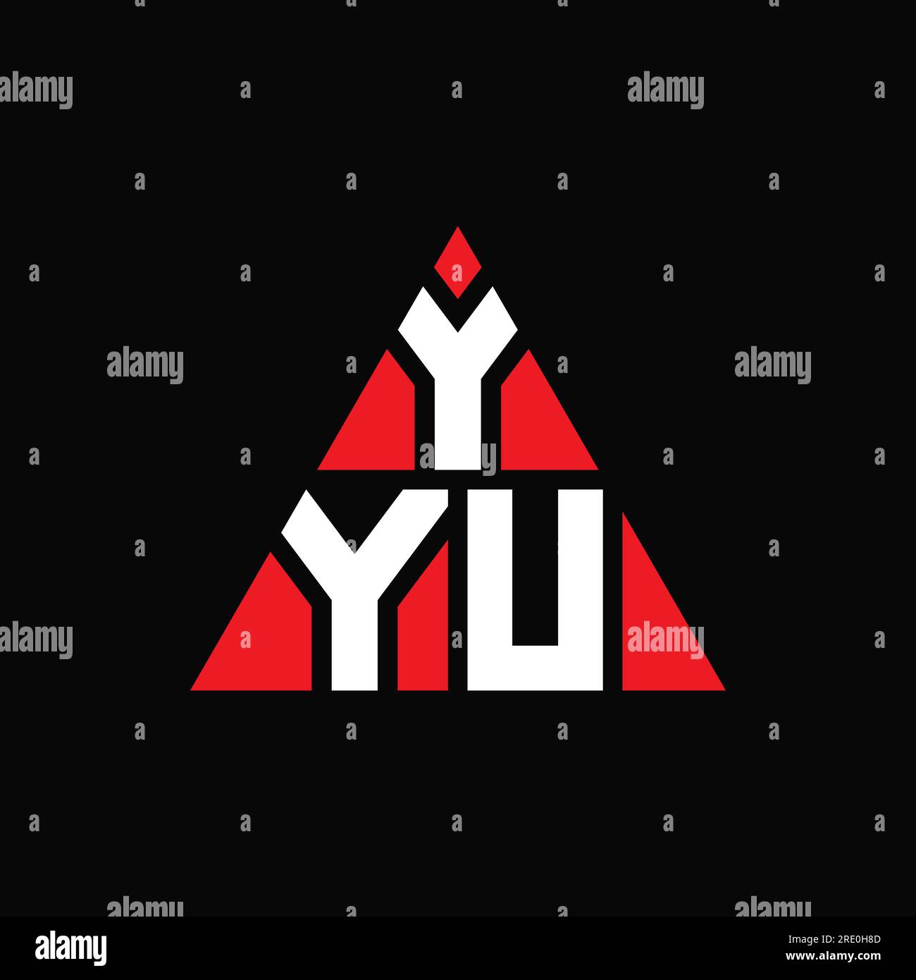 YYU triangle letter logo design with triangle shape. YYU triangle logo ...