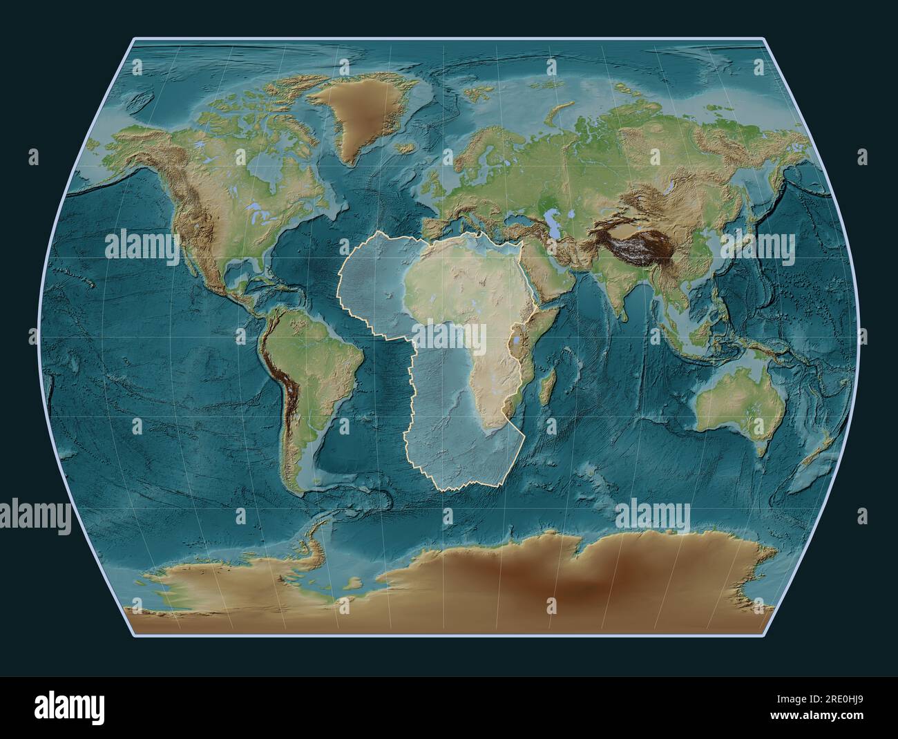 African tectonic plate on the Wiki style elevation map in the Times ...