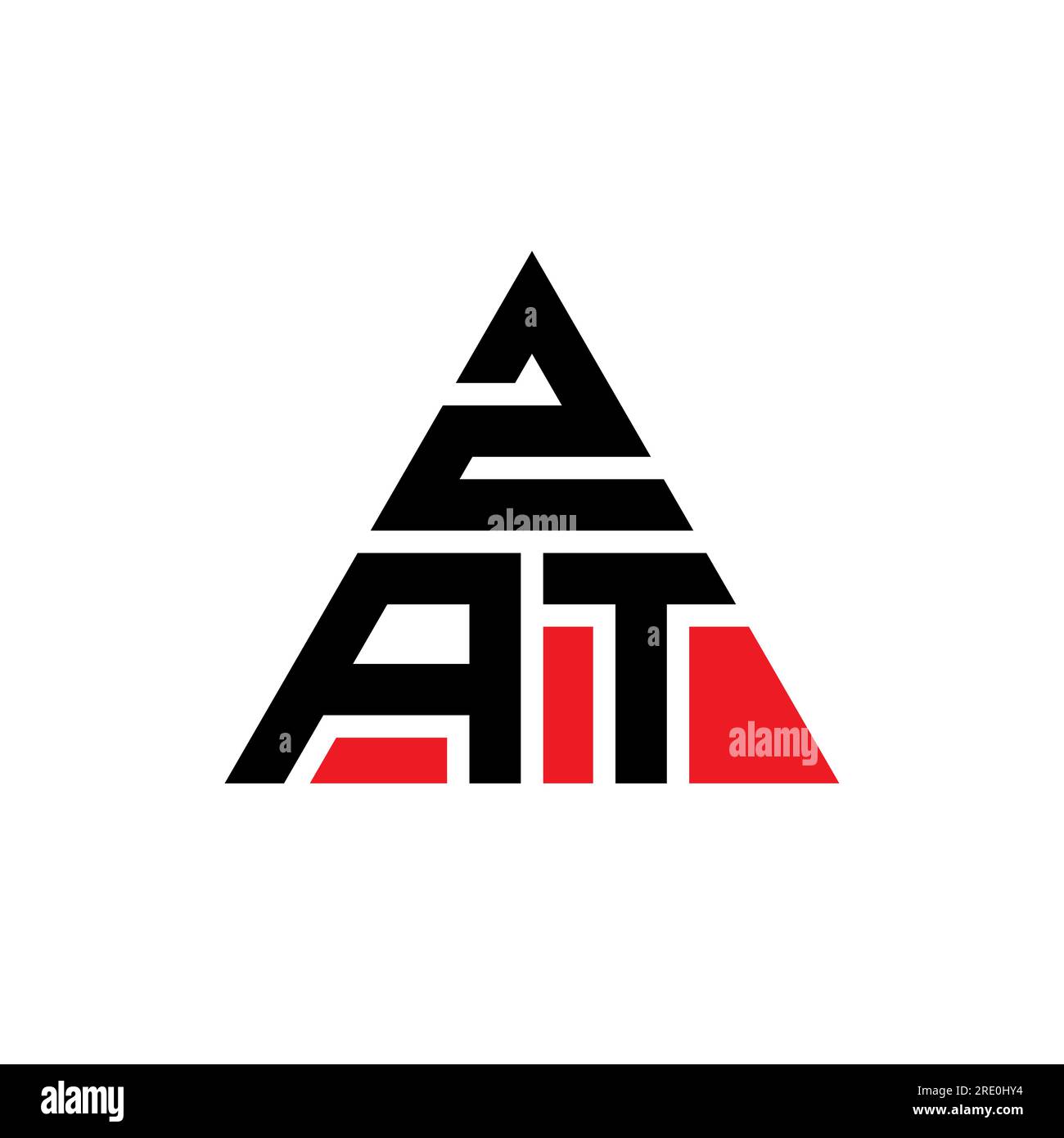 ZAT triangle letter logo design with triangle shape. ZAT triangle logo ...
