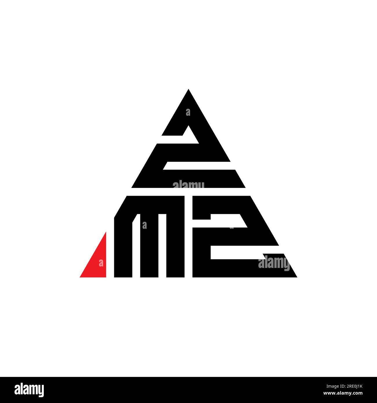 ZMZ triangle letter logo design with triangle shape. ZMZ triangle logo ...