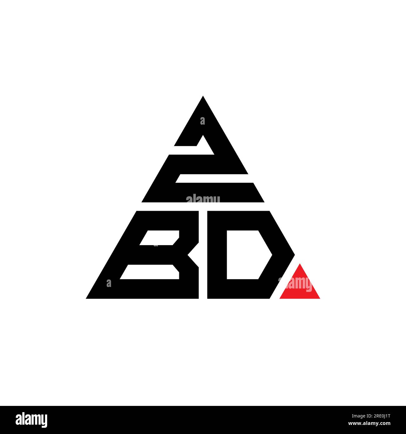 ZBD triangle letter logo design with triangle shape. ZBD triangle logo ...