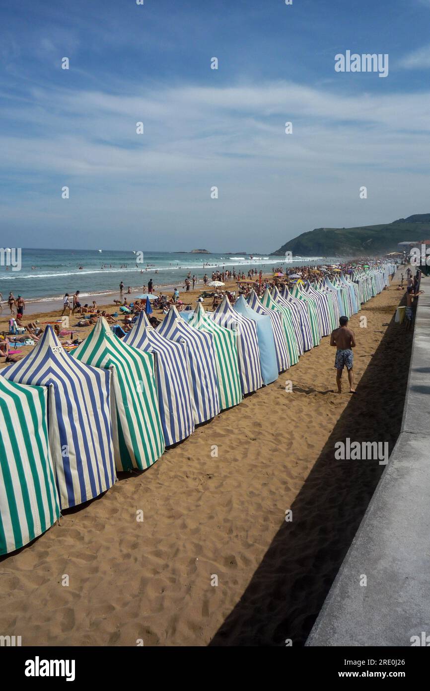 Beach of Zarautz, Basque Country Stock Photo - Alamy