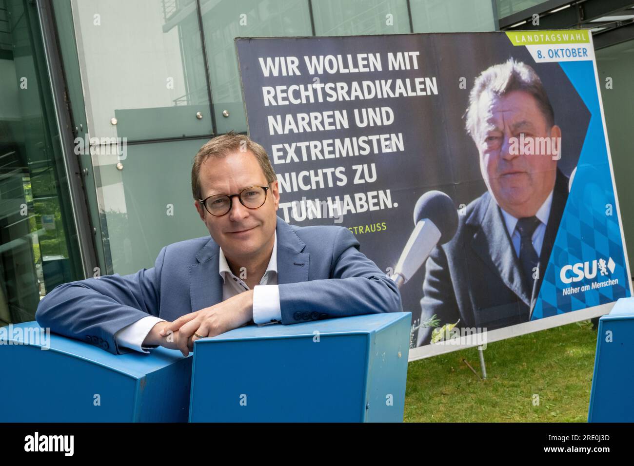 Munich, Germany. 24th July, 2023. Martin Huber, CSU secretary general ...