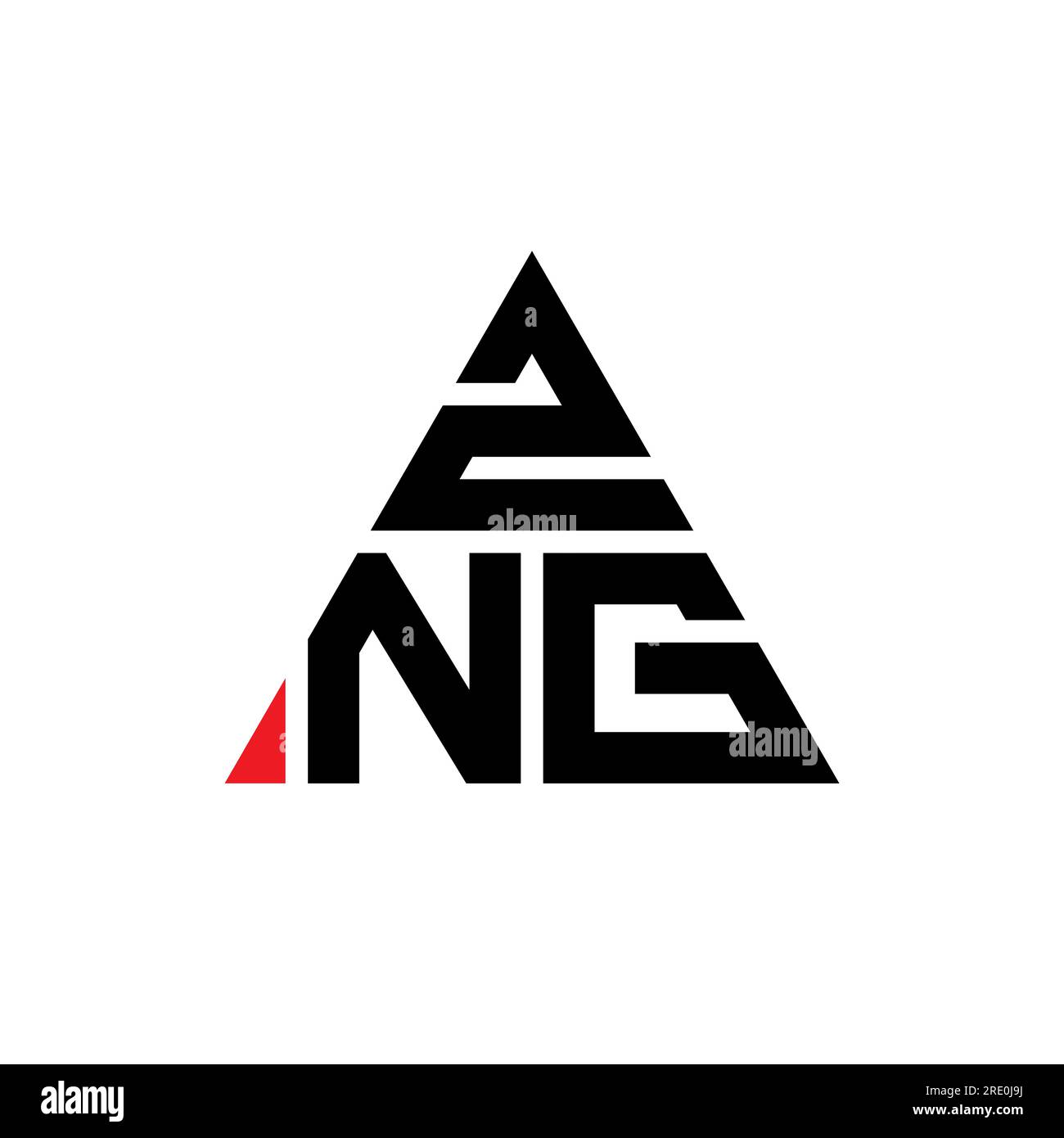 ZNG triangle letter logo design with triangle shape. ZNG triangle logo ...