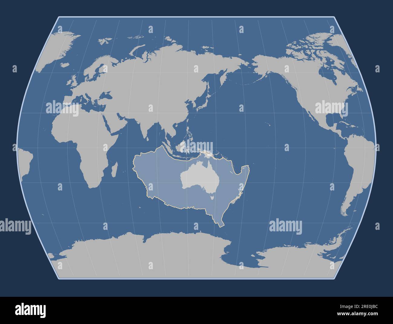 Australian tectonic plate on the solid contour map in the Times ...