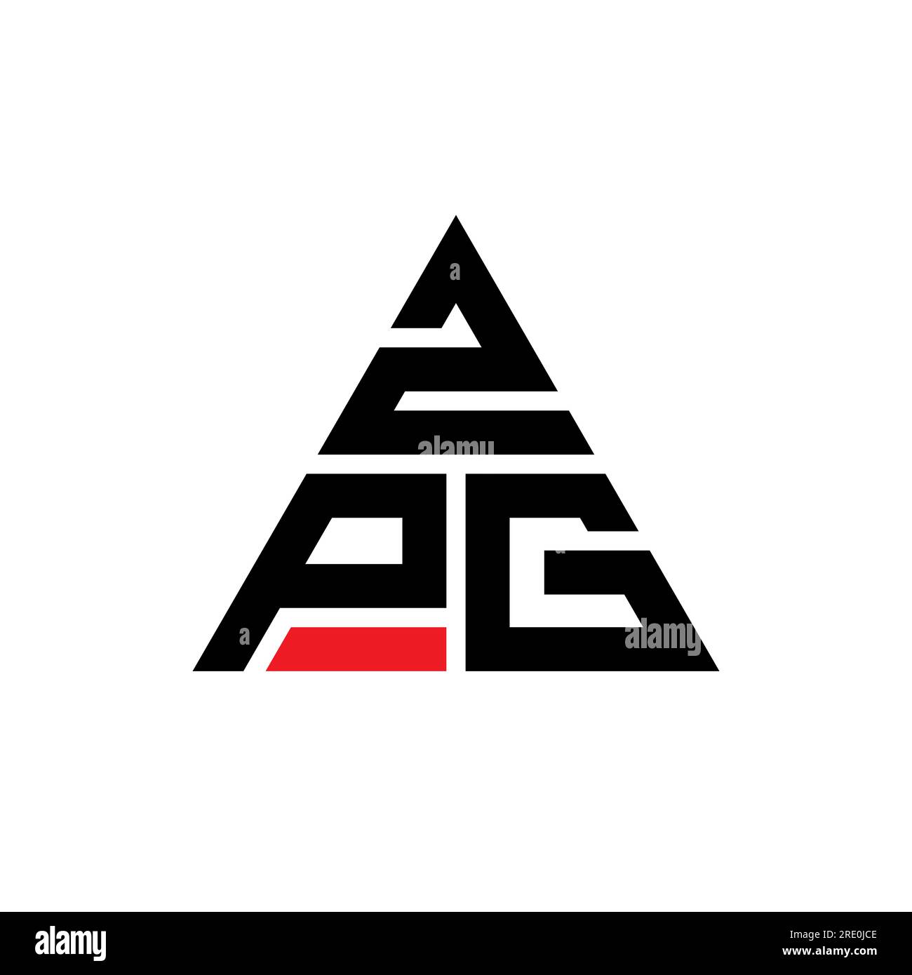 ZPG triangle letter logo design with triangle shape. ZPG triangle logo ...