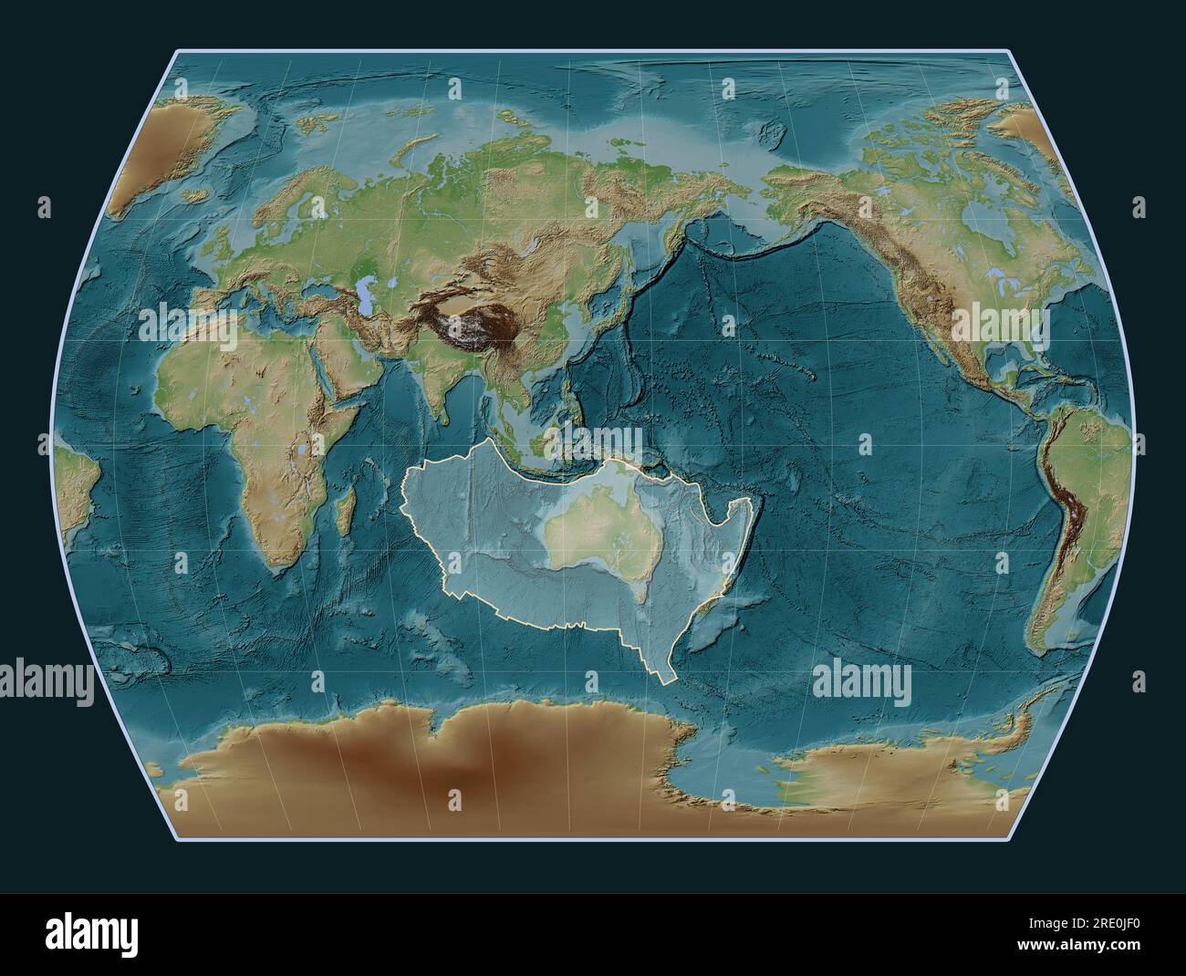 Australian tectonic plate on the Wiki style elevation map in the Times ...
