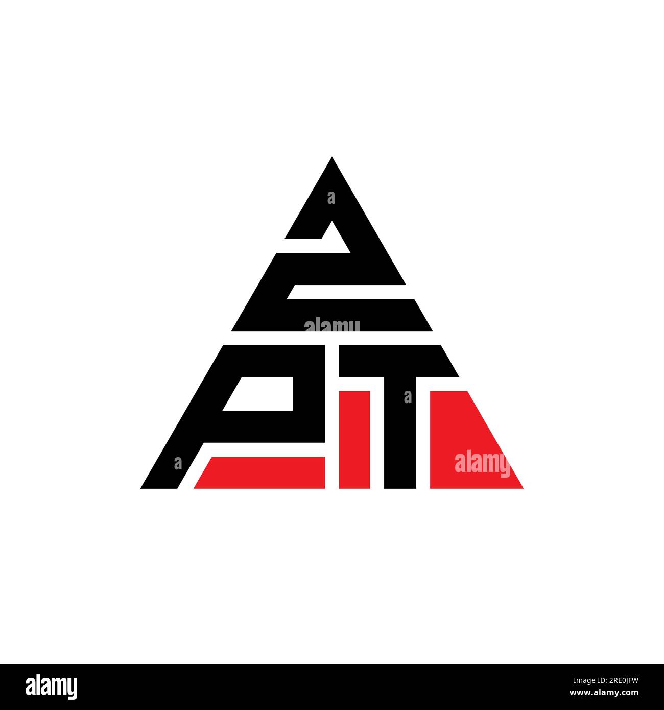 ZPT triangle letter logo design with triangle shape. ZPT triangle logo ...