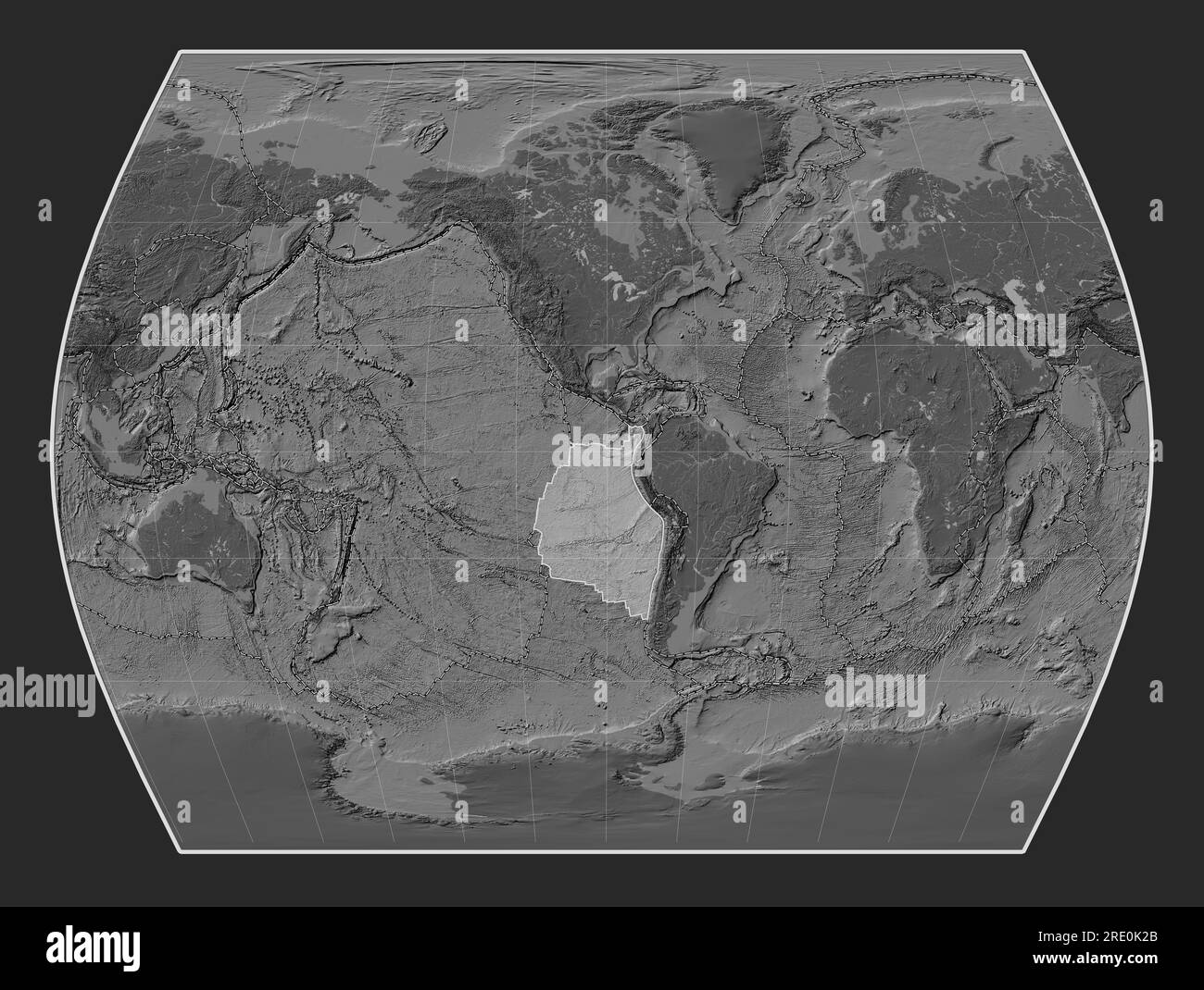 Nazca tectonic plate on the bilevel elevation map in the Times ...