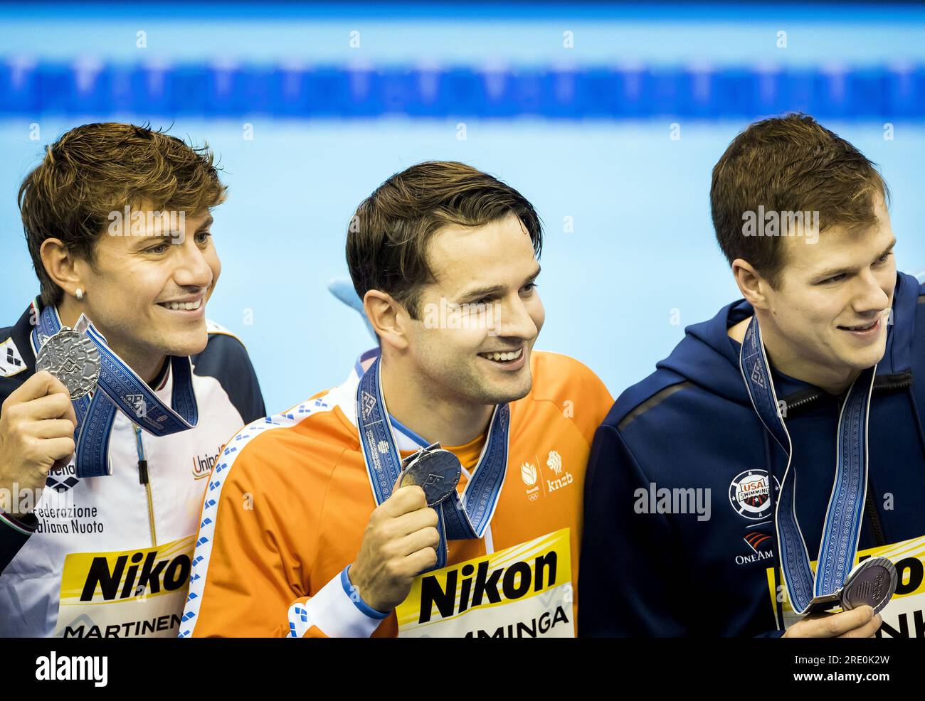 Nicolo martinenghi and athletes of team italy hi-res stock photography ...