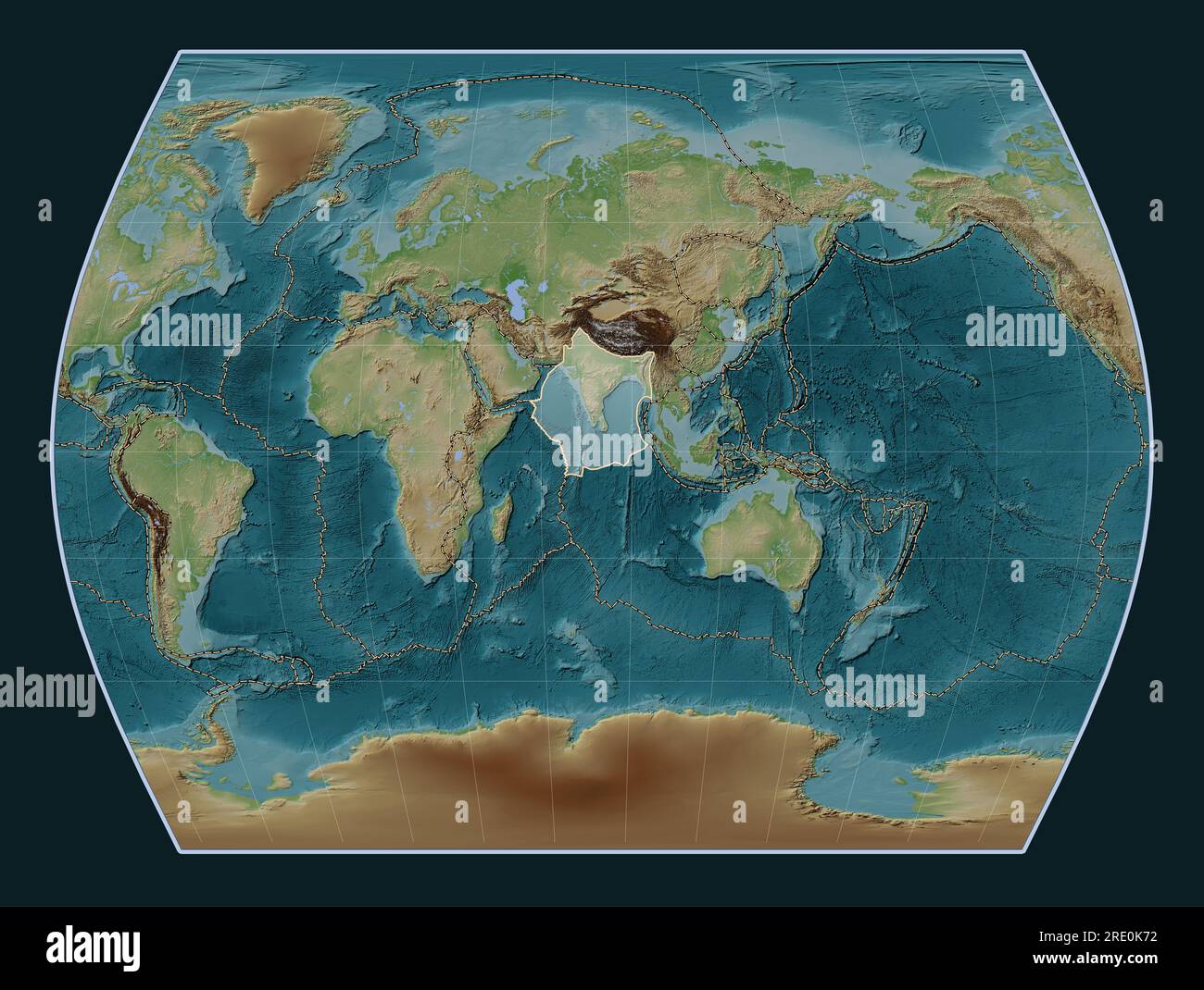 Indian tectonic plate on the Wiki style elevation map in the Times ...
