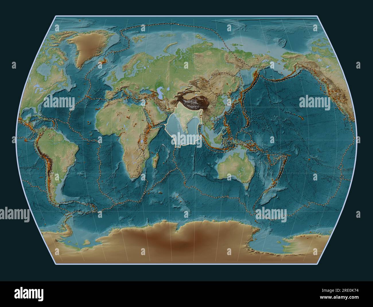 Indian tectonic plate on the Wiki style elevation map in the Times ...