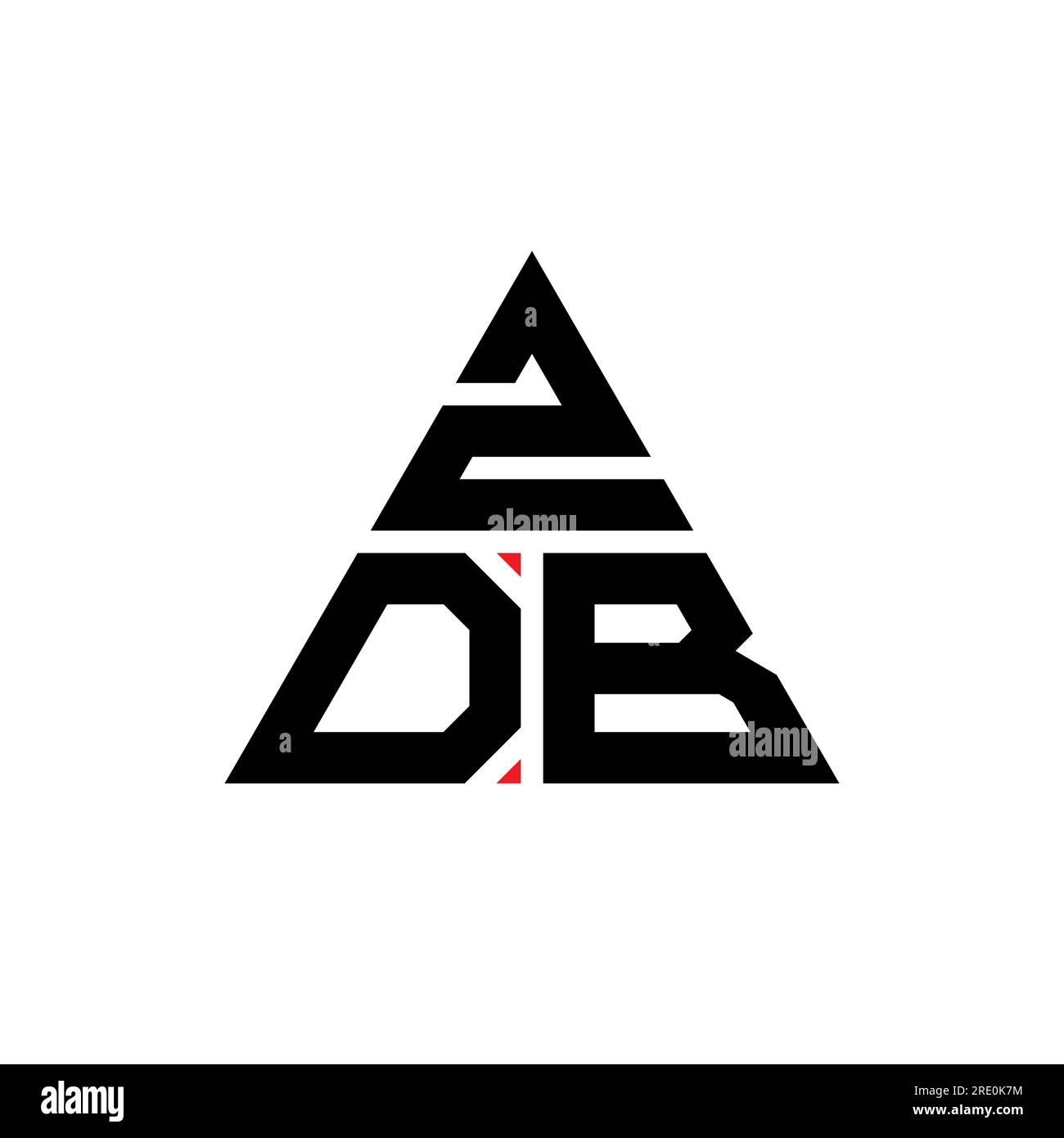 ZDB triangle letter logo design with triangle shape. ZDB triangle logo ...